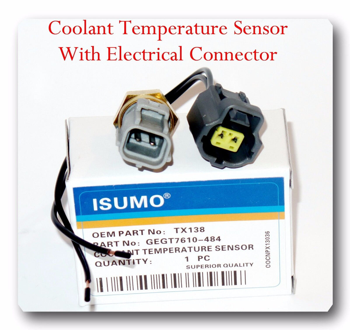 Engine Coolant Temperature Sensor W/ Electrical Connector For Ford Maz ...