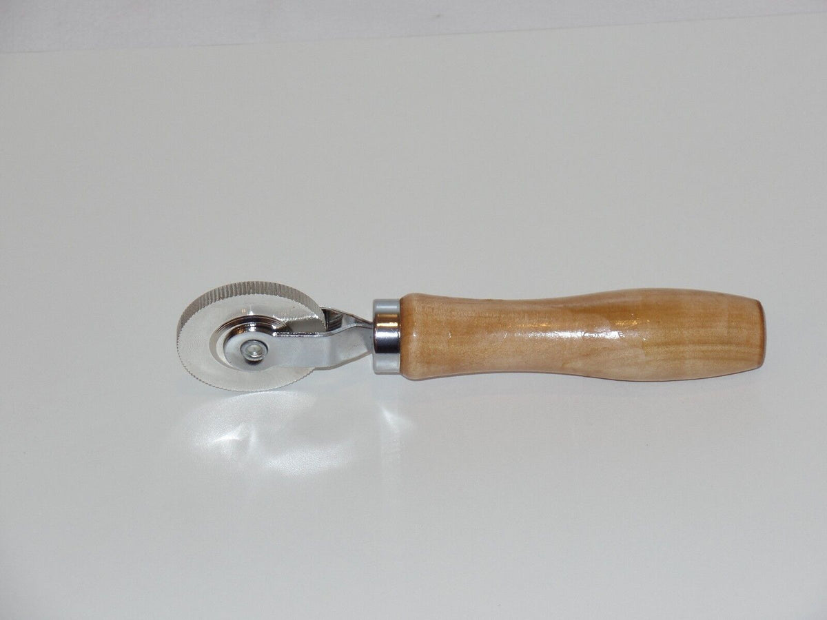 Ball Bearing Stitcher, 2" Wheel, 1/4" Face, Wood Handle Tire Patch Sti ...