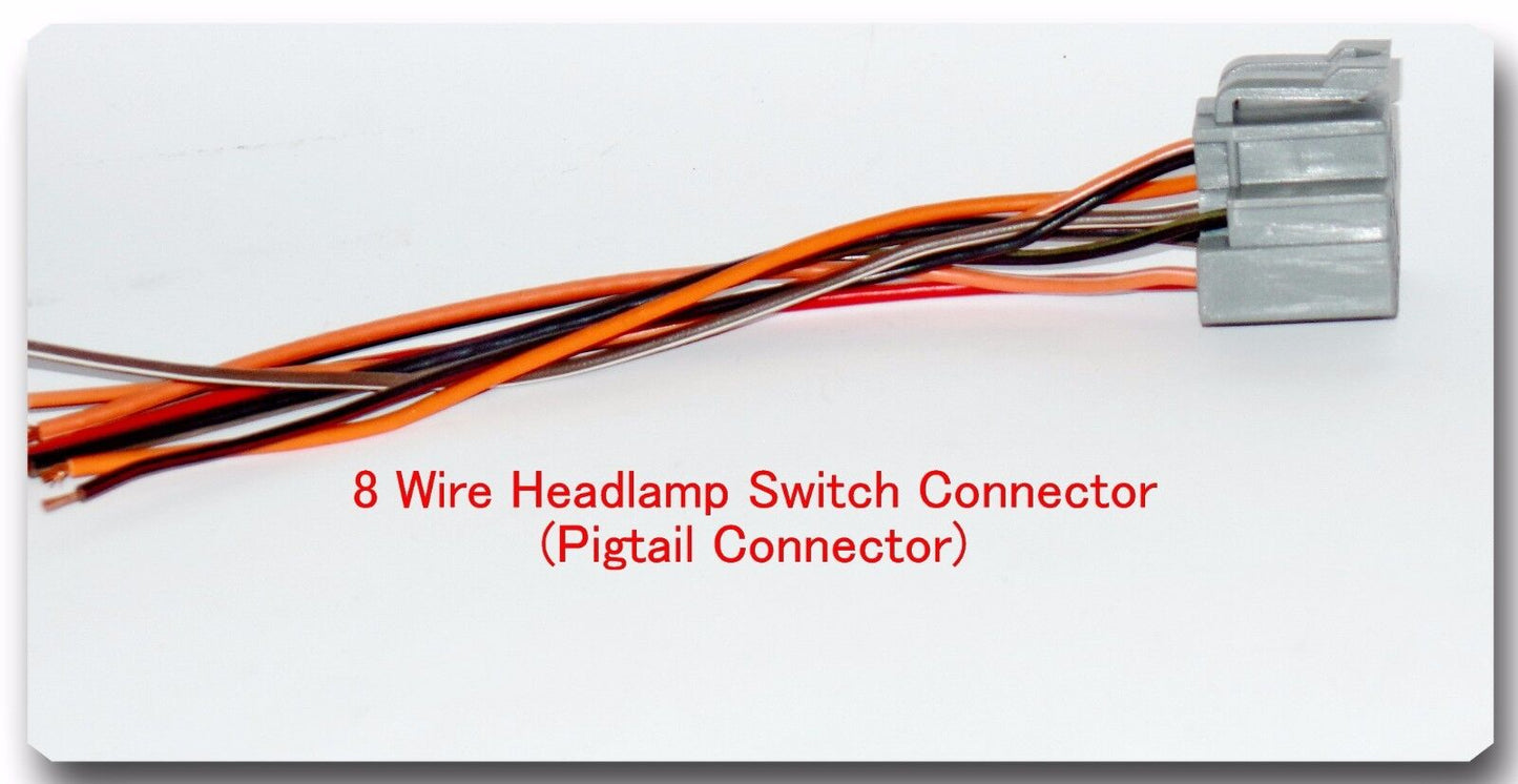 8 Wire Headlight Switch Pigtail Connector Connector Fits: Ford Lincoln ...