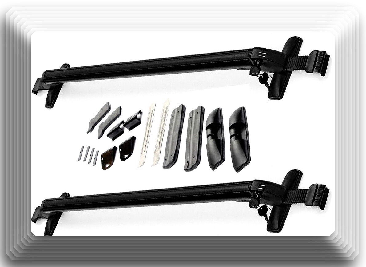Aluminum CarTop Luggage Roof Rack Cross Bar Carrier Adjustable 100-110 ...