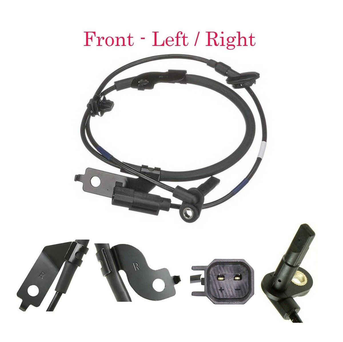 2 ABS Wheel Speed Sensor with Connector Front Left & Right For Lancer ...