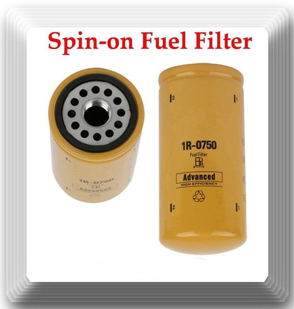 3 x 1R0750 Fuel Filter Fits Freightliner Kenworth & Much More w/ CAT E ...