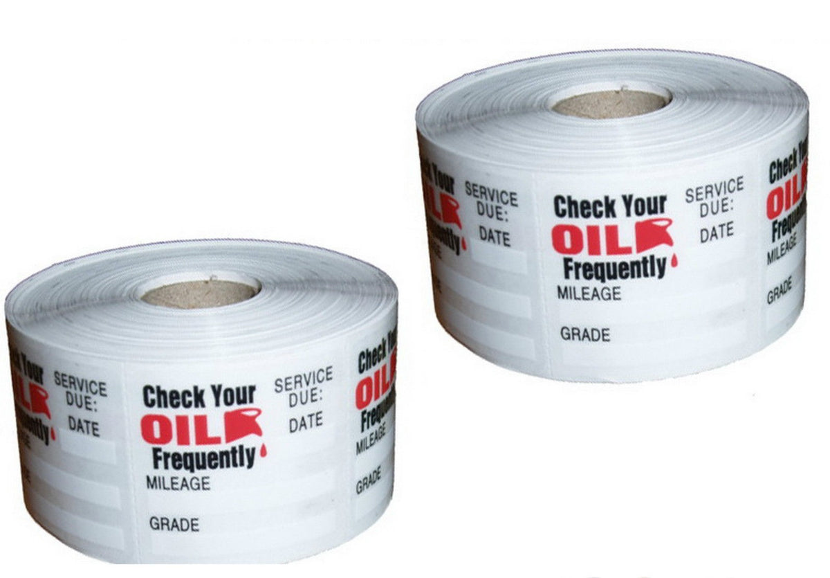 2 Rolls of 500 Total 1000 Stickers Oil Change Reminder Sticker| Swift ...