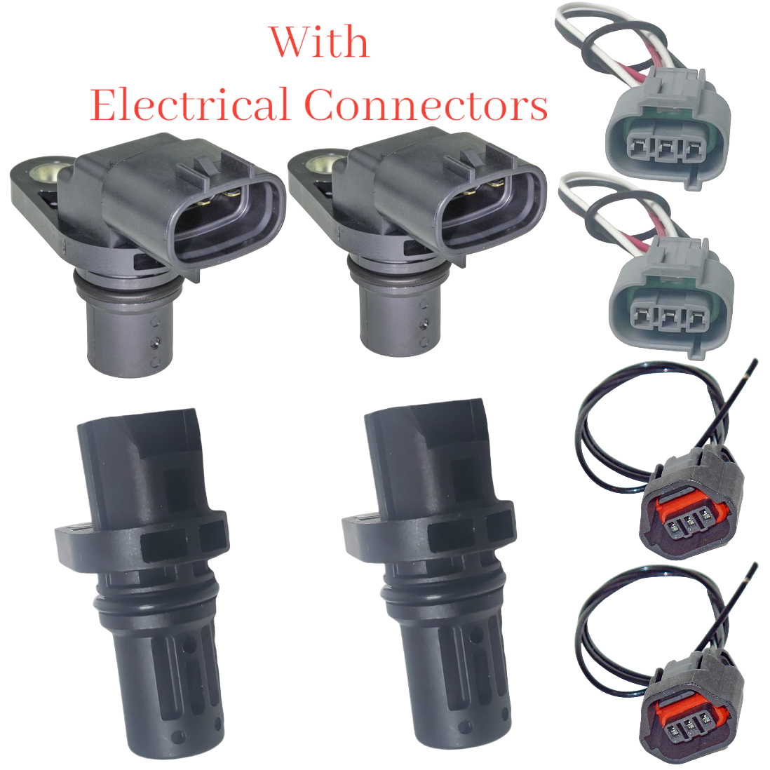 4 x Exhaust & Intake Camshaft Position Sensor & Connectors Fits Scion ...