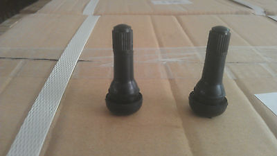 Lot 1000 TR418 Valves STANDARD 2" SNAP IN TUBELESS BLACK RUBBER TIRE V ...